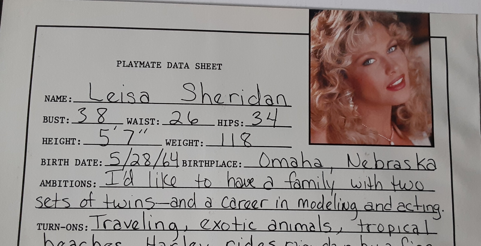 Playboy Centerfold Page Only July 1993 Leisa Sheridan | eBay