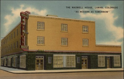 Lamar Colorado Maxwell House Hotel air conditioned unused vintage linen ...
