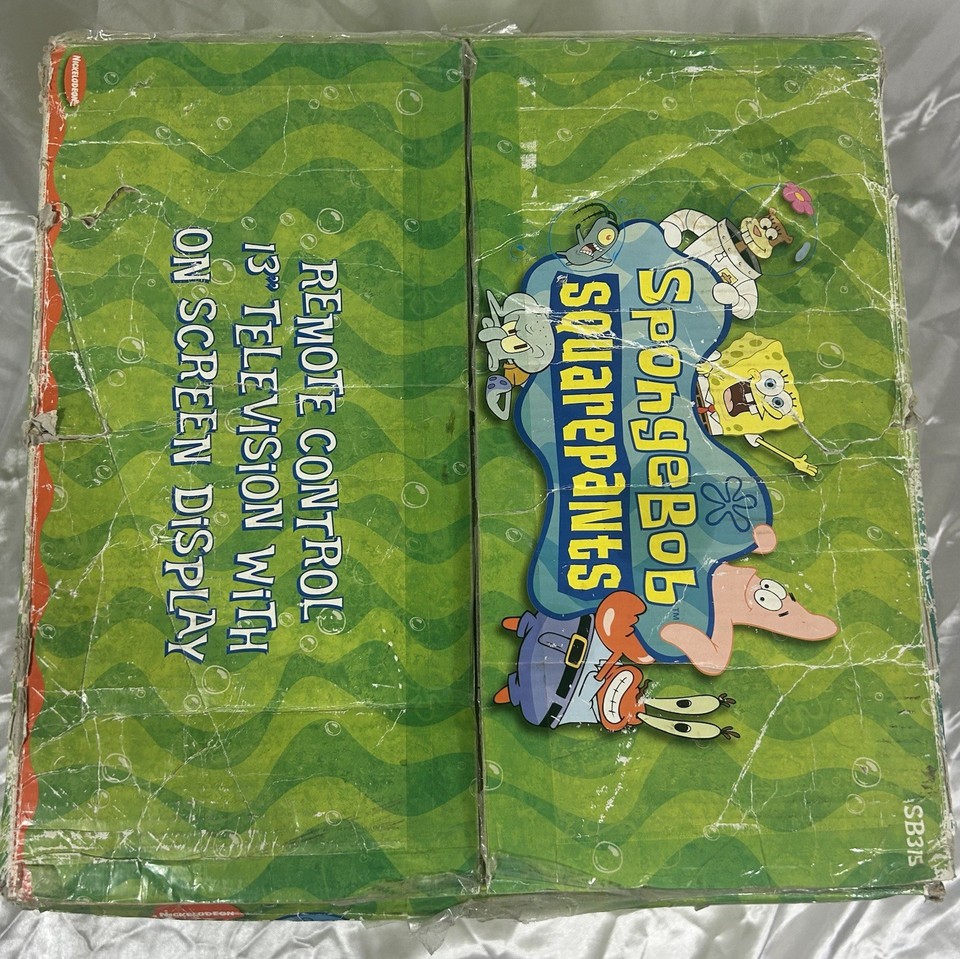 SpongeBob CRT (SB315) MINT CONDITION WITH BOX, REMOTE & INSERTS (READ ...