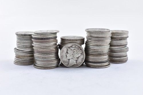 1916-1945 Mercury 90% Silver Dime Roll 50 Coin Lot Collection *9747 | eBay