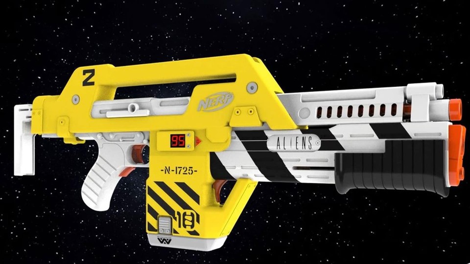 NERF Aliens M41A Pulse Rifle Blaster - SEALED w/ Shipper Box ...