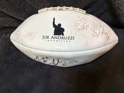 Joe Andruzzi Foundation Autographed NFL Football: Joe Andruzzi 3x Champ ...