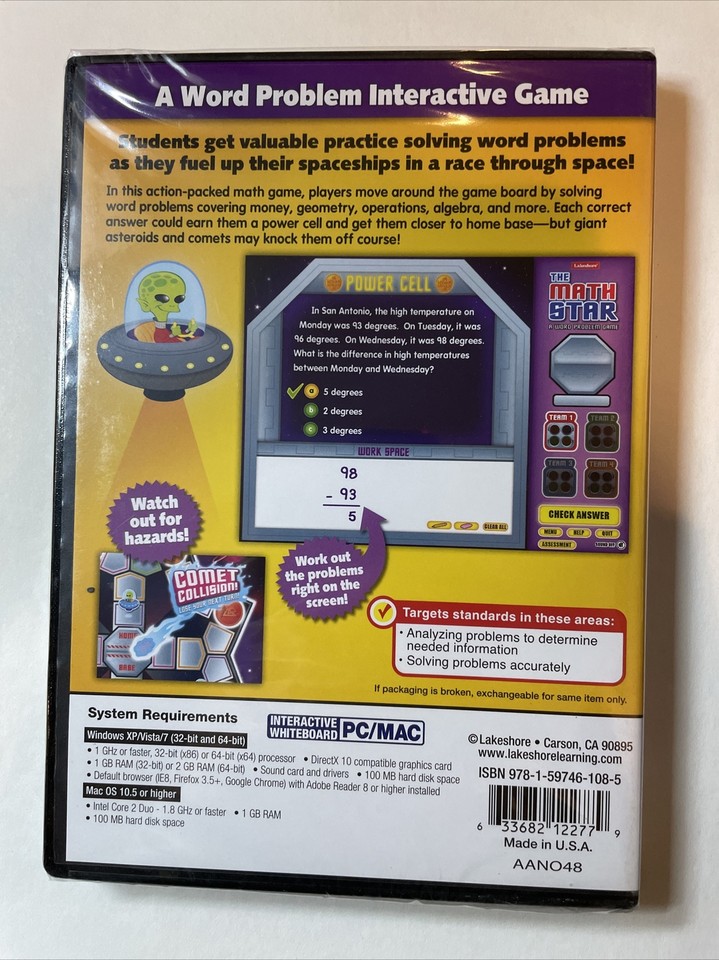 Lakeshore Interactive The Math Star - Grades 4-6 Teaching CD-ROM | eBay