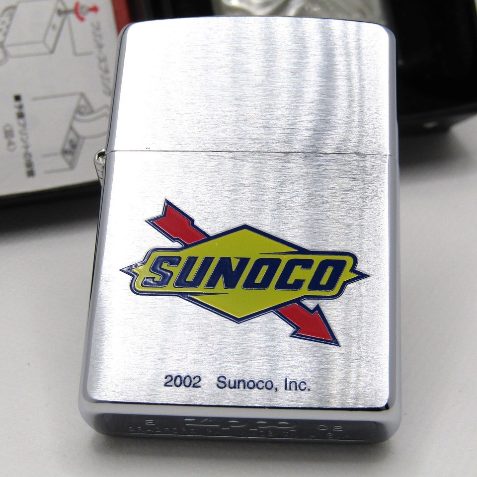 Sunoco Logo Brush Zippo Oil Lighter 2002 Mint Rare | eBay