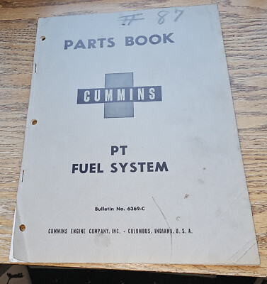 1955 Parts Book Cummins PT Fuel System No. 6396-C OEM | eBay