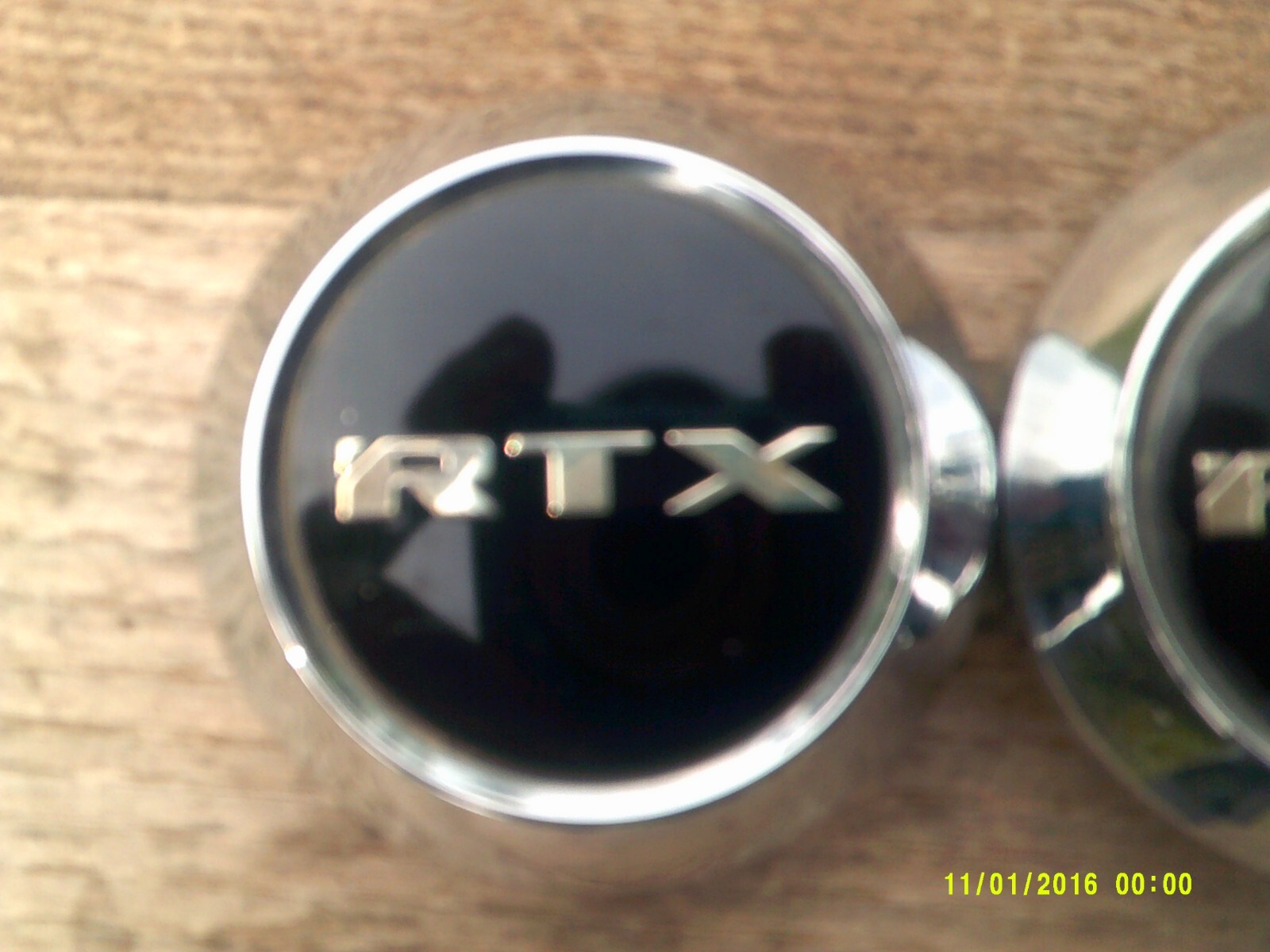 RTX Aftermarket 2 Two Center Caps 241k64-b Chrome DENTS and Scuffs 300 ...