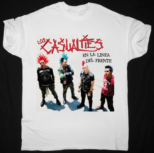NEW The Casualties Band Album Short Sleeve White All Size Shirt AM233 ...