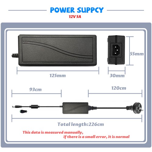 AC 240V To DC 12V 5A 60W Power Supply Adapter Transformer Charger for ...