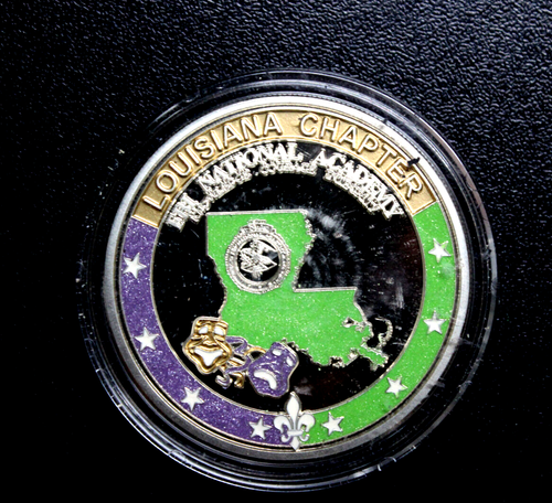 FBI ACADEMY GRADUATE Challenge Coin 1.75" LOUISIANA CHAPTER MARDI GRAS ...
