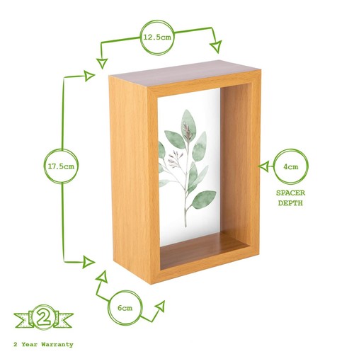 2x 3D Deep Box Photo Frames Craft Shadow Picture Display 4 x 6" Light ...