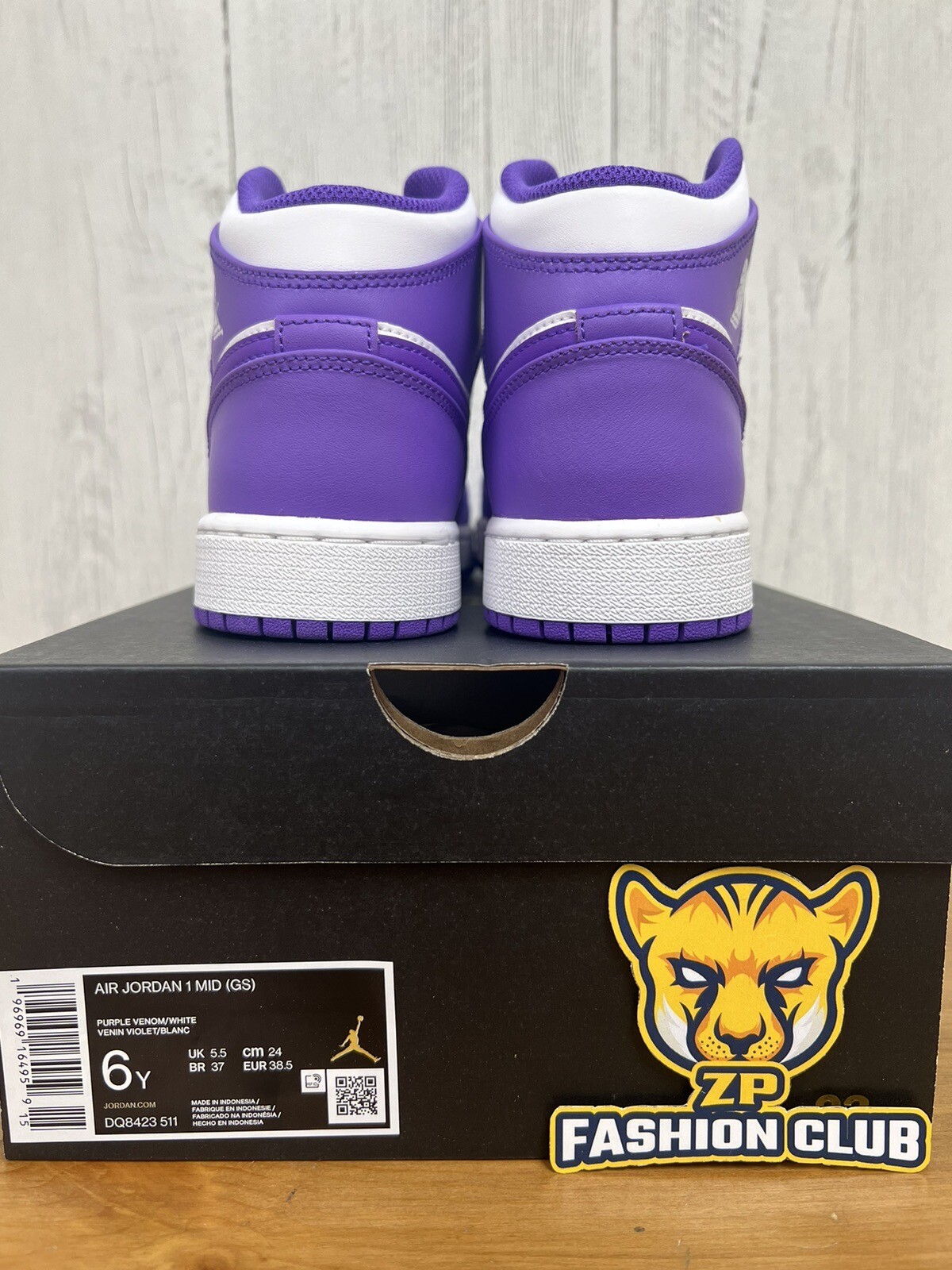 Air Jordan 1 Mid Purple Venom DQ8423-511 GS 4Y-7Y | eBay