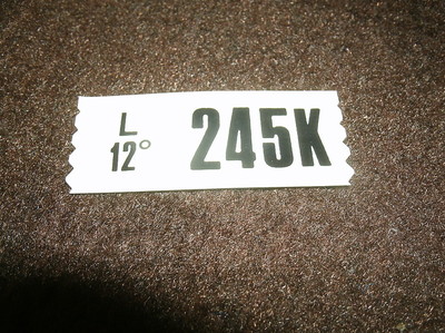 1966 FORD MUSTANG 289HIPO K CODE ENGINE CODE DECAL 245K | eBay