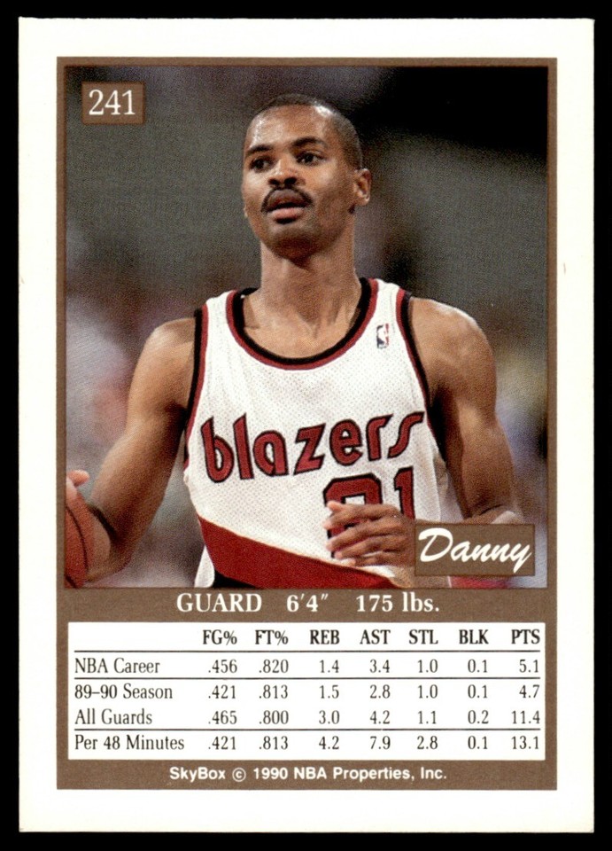 1990-91 SkyBox #241 Danny Young Portland Trail Blazers | eBay