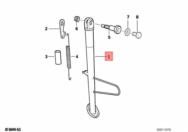 New BMW Genuine E16 0168 Side Stand 46532345647 | eBay
