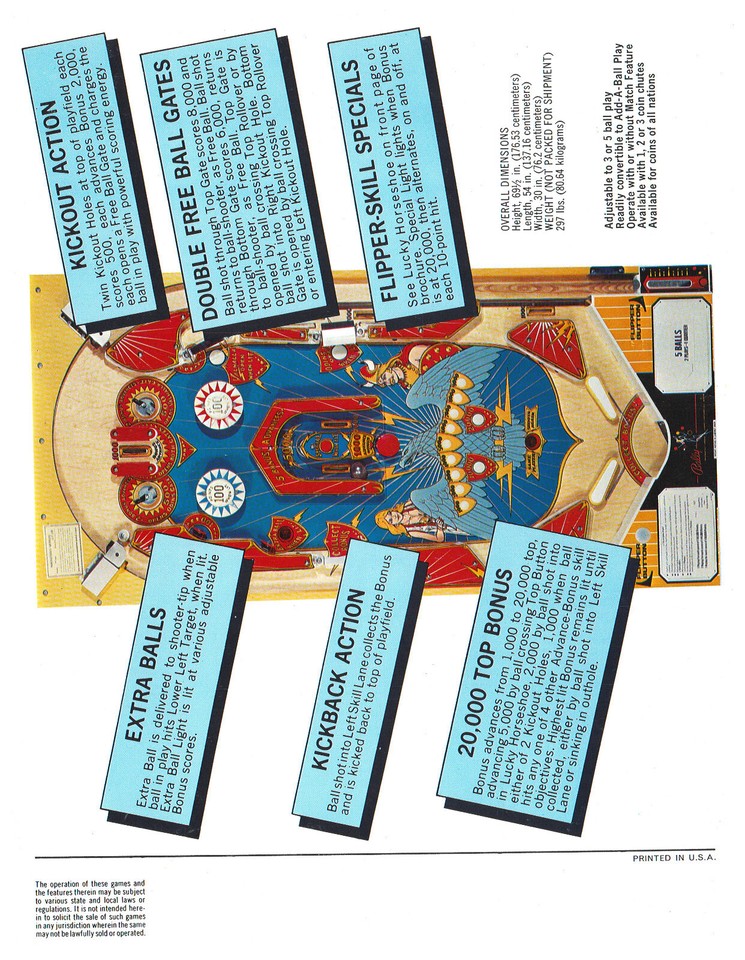 Rogo Bally Pinball Flyer / Brochure / Ad / | eBay