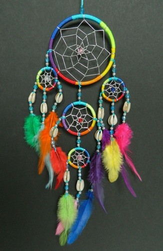 BEAUTIFUL SHELL DREAM CATCHER VARIOUS COLOURS NURSERY BEDROOM NEW ...