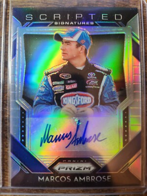 2020 Panini Prizm Racing Marcos Ambrose Scripted Signatures Silver Auto ...