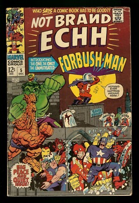 NOT BRAND ECHH #5 (1967) 1st APPEARANCE & ORIGIN of FORBUSH-MAN VG+ | eBay