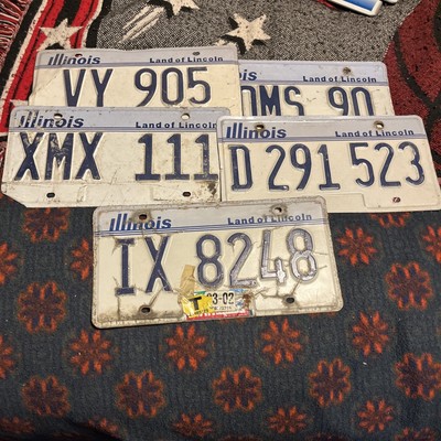 ILLINOIS LICENSE PLATE with RANDOM Number LETTERS | eBay