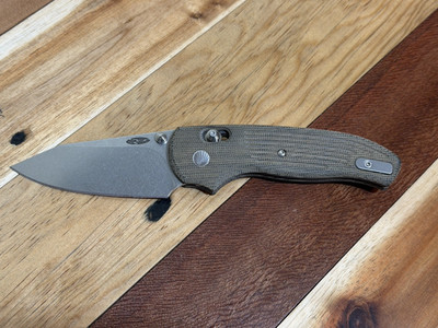 TRM Three Rivers Manufacturing Shadow Knife Micarta OD Green Canvas ...