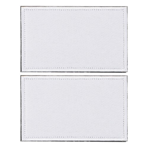Rectangle Solid Flag Patch 2 Pcs 3x2 Inch Flag Patch Plain White ...