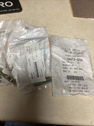Hex Screw (Pack Of 12) Part Number - 1623-016 For Arctic Cat | eBay