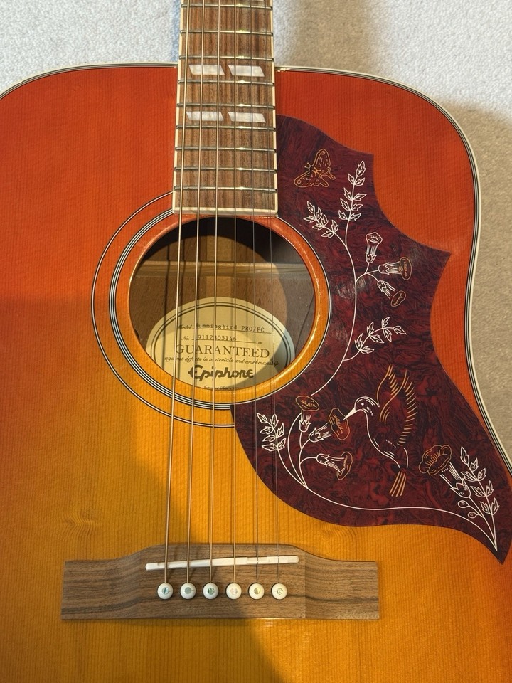Epiphone Hummingbird Pro Electro-Acoustic Guitar. | eBay UK