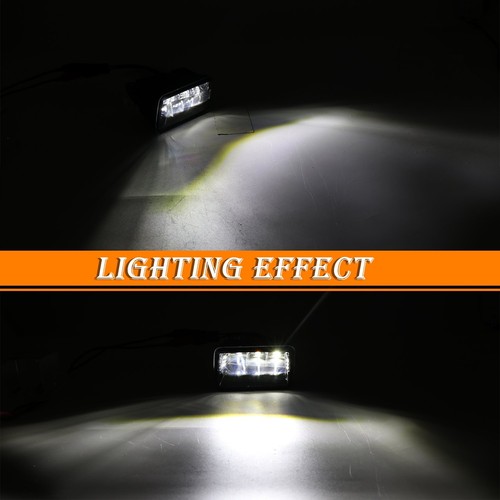 LED Fog Light Rectangle Fog Bumper Lamp Assembly For 2015-2018 Ford ...