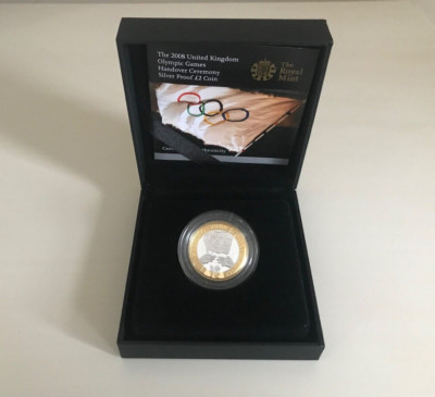 Simply Coins~ 2008 SILVER PROOF OLYMPIC HANDOVER 2 TWO POUND COIN BOX ...