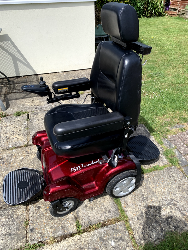 Rascal p312 turnabout powerchair - red, used, 4mph powerchair | eBay UK