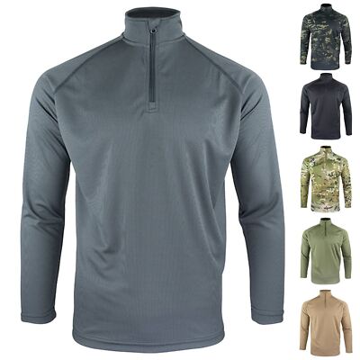 Viper Tactical Mesh Tech Armour Top Base Layer Zip Shirt Mens Airsoft ...