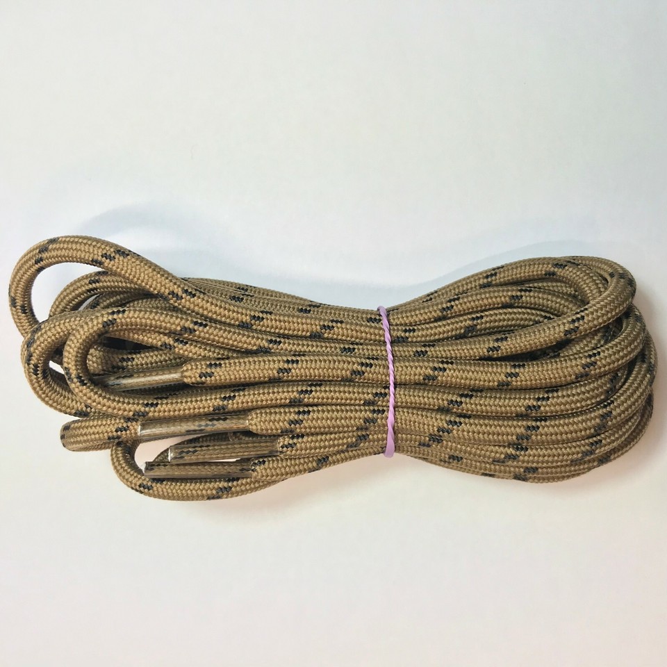 Black heavy duty long military hiking work boot shoe laces strings for ...