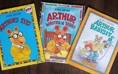 Arthur Books by Marc Brown Lot of 3 8x11 Babysits + Eyes + Writes A ...