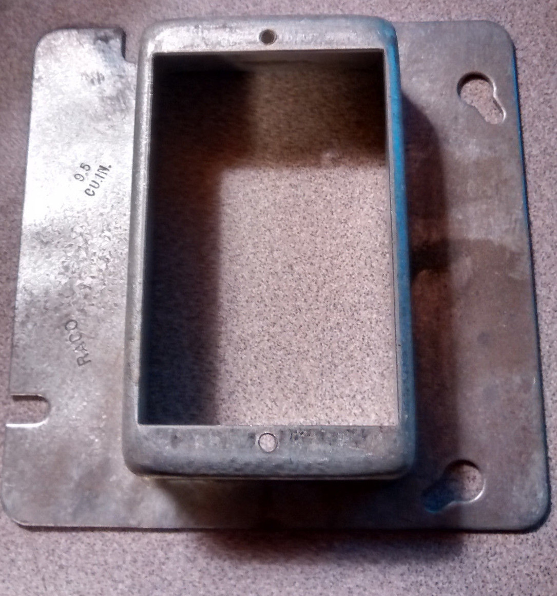 Appleton EGS 856-100 4-11/16" SQ 1-Device Tile Cover Mud Ring 1" Raised ...