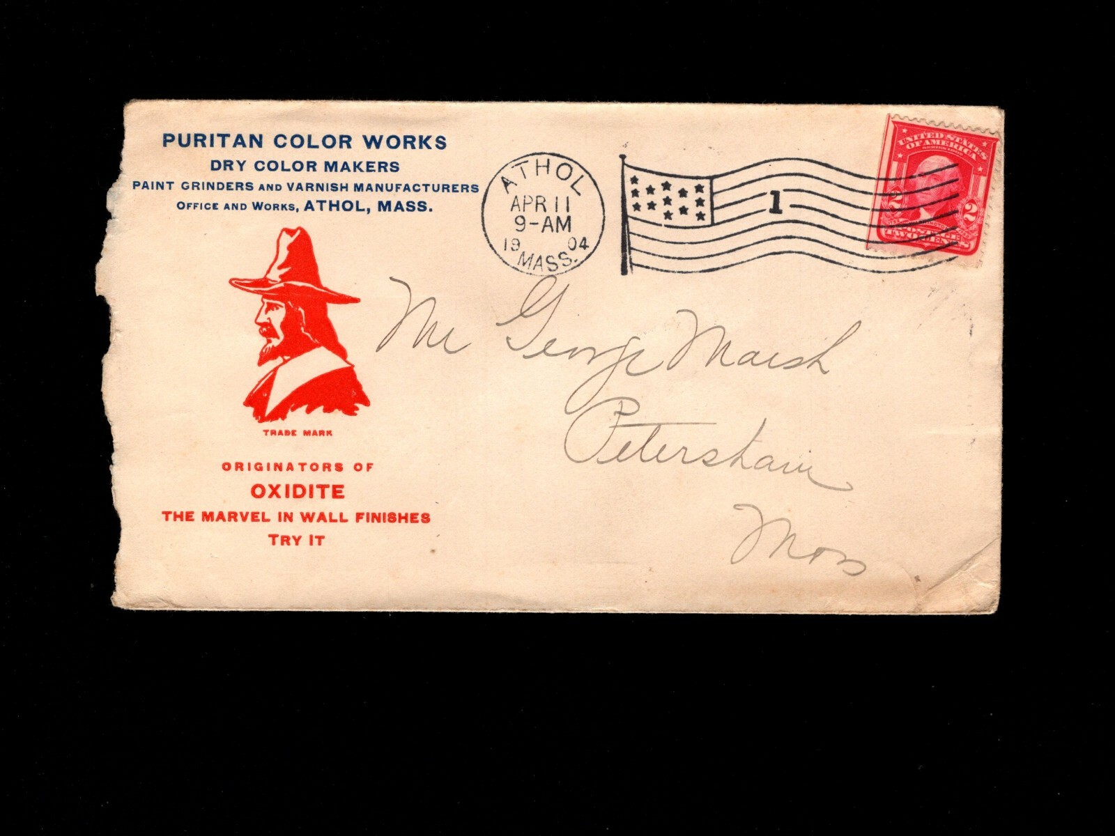 Puritan Color Works Dry Color Maker Oxidite Wall Finish Athol Flag 1904 ...