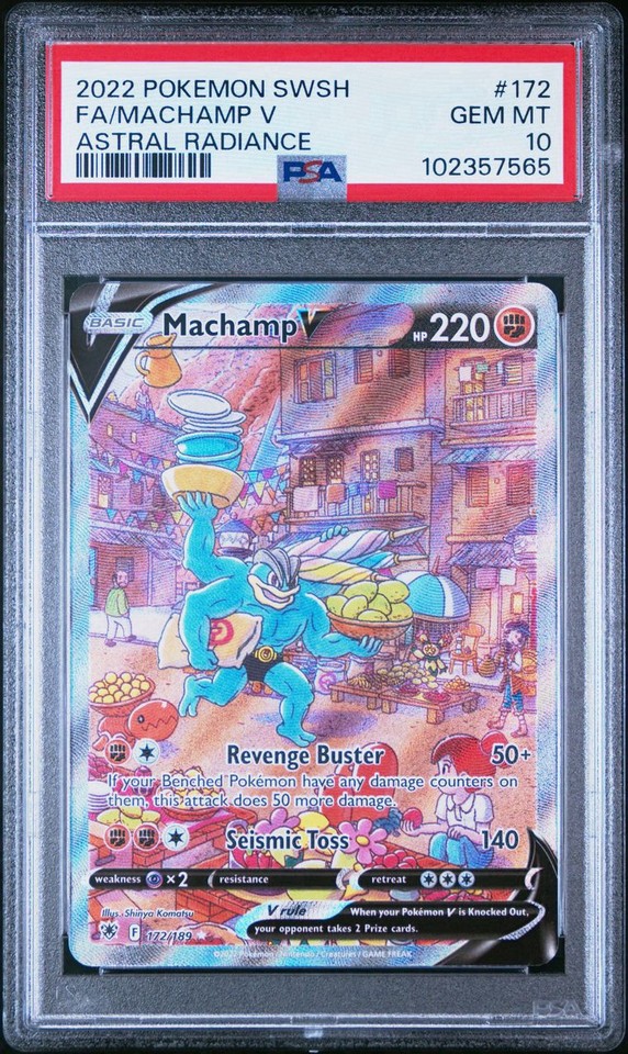 Pokemon Machamp V Alternate Art Astral Radiance 172/189 PSA 10 GEM MINT ...