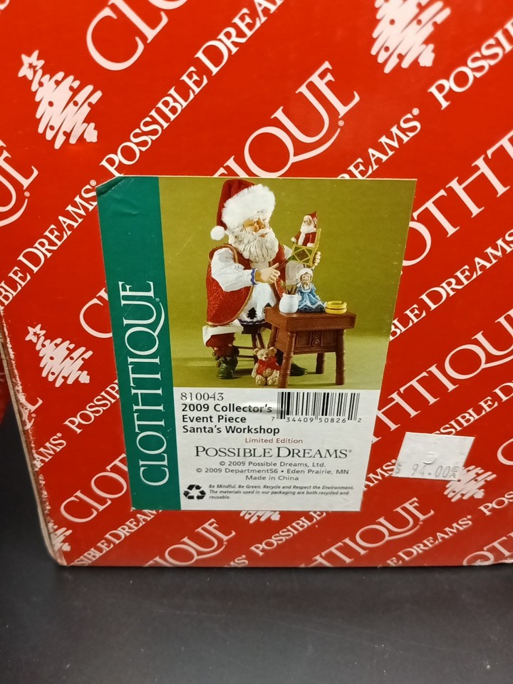 Clothtique 2009 Possible Dreams #810043 "Santa's Workshop" Collector ...