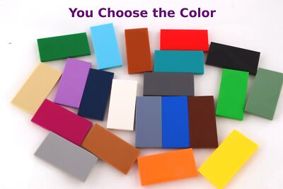 Lego 2x4 Tile Black Azure White Green Gray Brown Red Purple Yellow YOU ...
