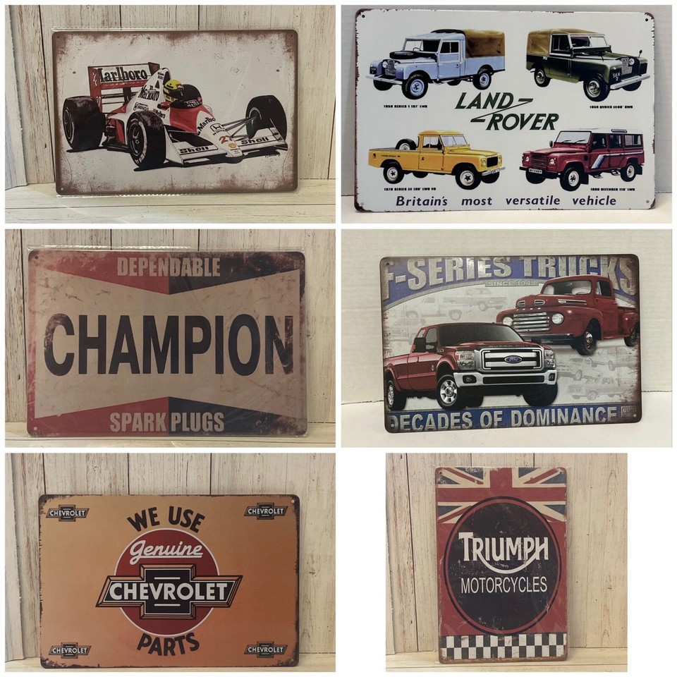 Lot Of Vintage Style Automotive Tin Sign For Man Cave Gas Oil Gas ...