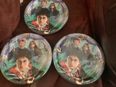 NEW Vintage Harry Potter Prisoner of Azkaban 8 3/4” paper plates-lot of ...