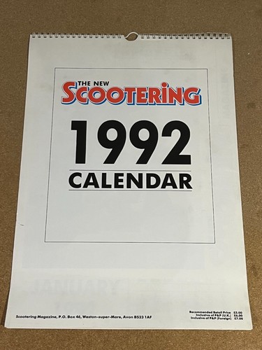 SCOOTERING 1992 LAMBRETTA CALENDAR - FREE UK POSTAGE!! | eBay UK