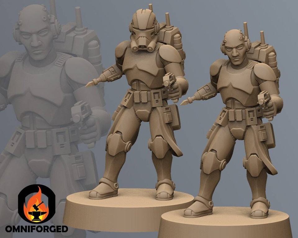 Star Wars Legion Echo Bad Batch Anvilrage 3D Printed Proxy Mini | eBay