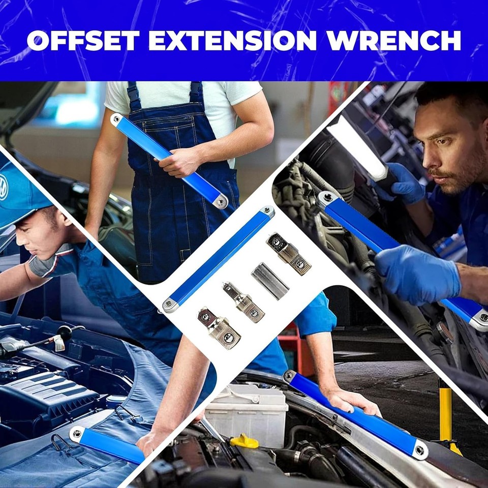 Impact Ready Offset Extension Wrench, Tight Reach Extension Wrench Set ...