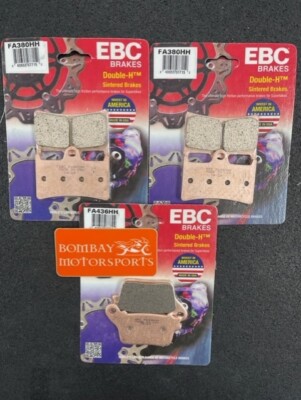 EBC HH Front + Rear Brake Pads (3 Sets) 2015 - 2018 Yamaha R1 / FA380HH ...