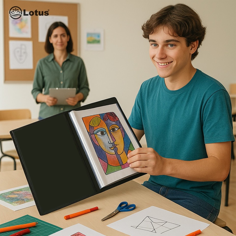 A2 Black Display Book 10 20 40 Pocket Presentation Folder Document ...