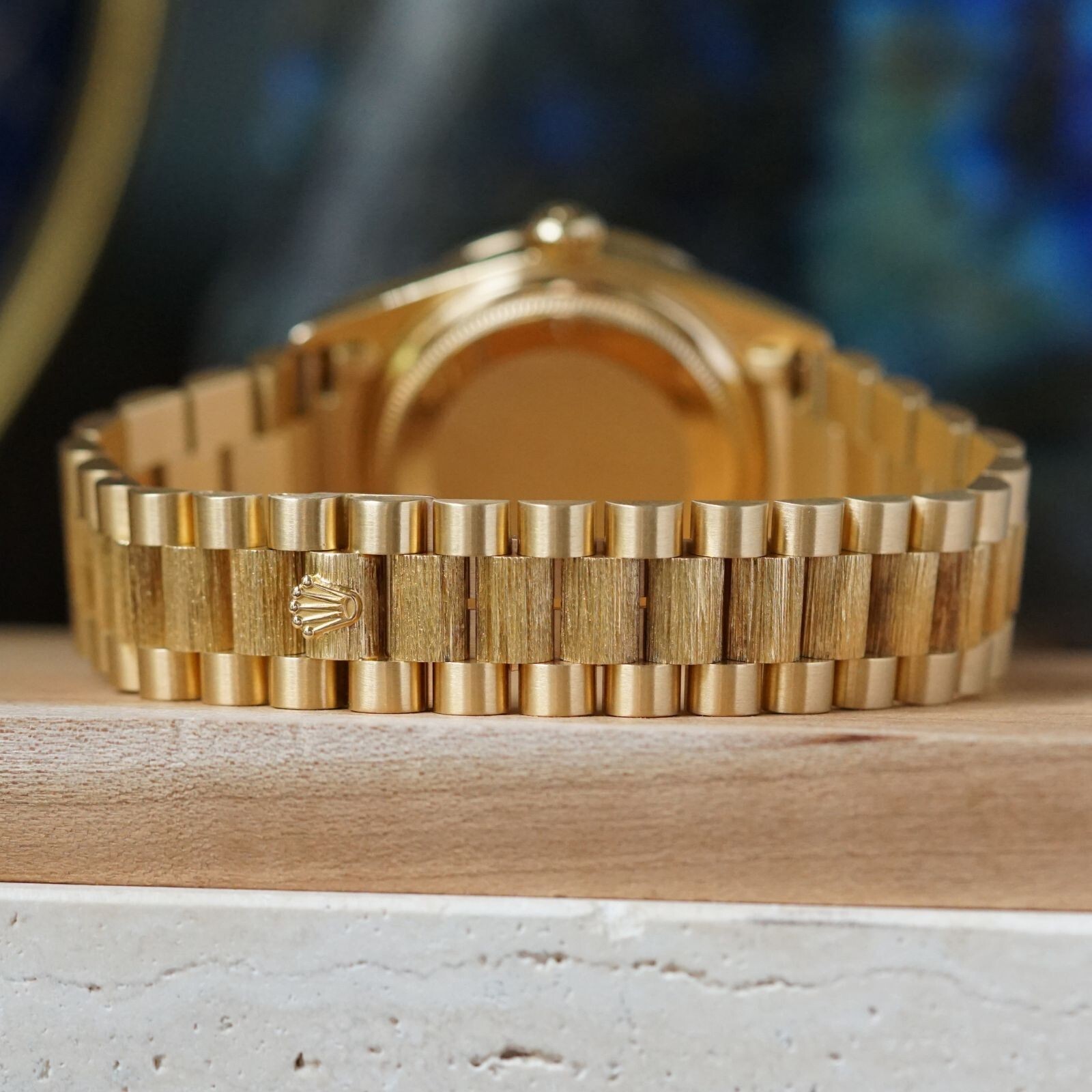 Rolex Day Date Ref. 18108 18k Gold President Bark & Diamond w/ Papers 36 mm 1987 | eBay