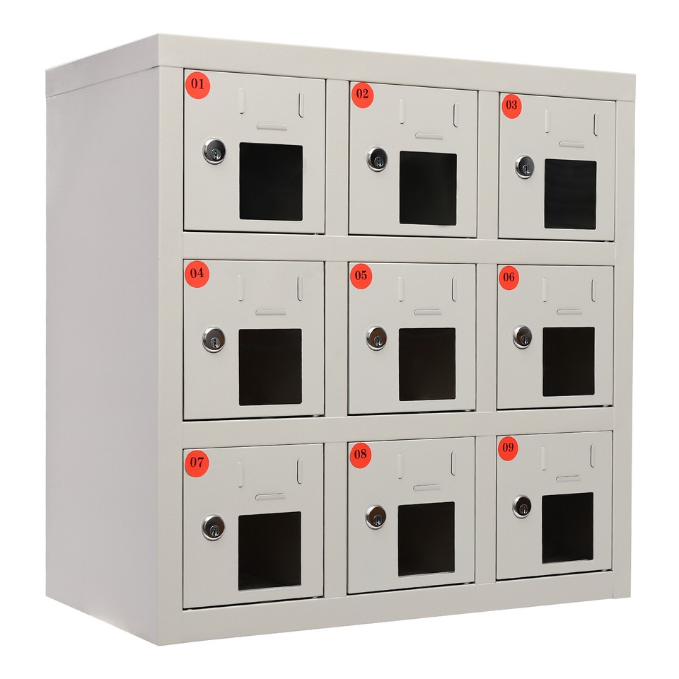 Cell Phone Locker Box Clear Cell Phone Storage 9 Slot Cell Phone Lock ...