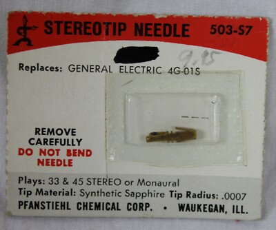 Vtg Stereotip Phonograph Needle 503-S7 General Electric 4G-01S Old ...