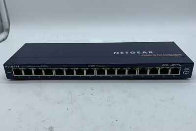 NETGEAR GS116 V1 ProSafe 16 Port Gigabit Switch No Power Cable w/ FREE ...