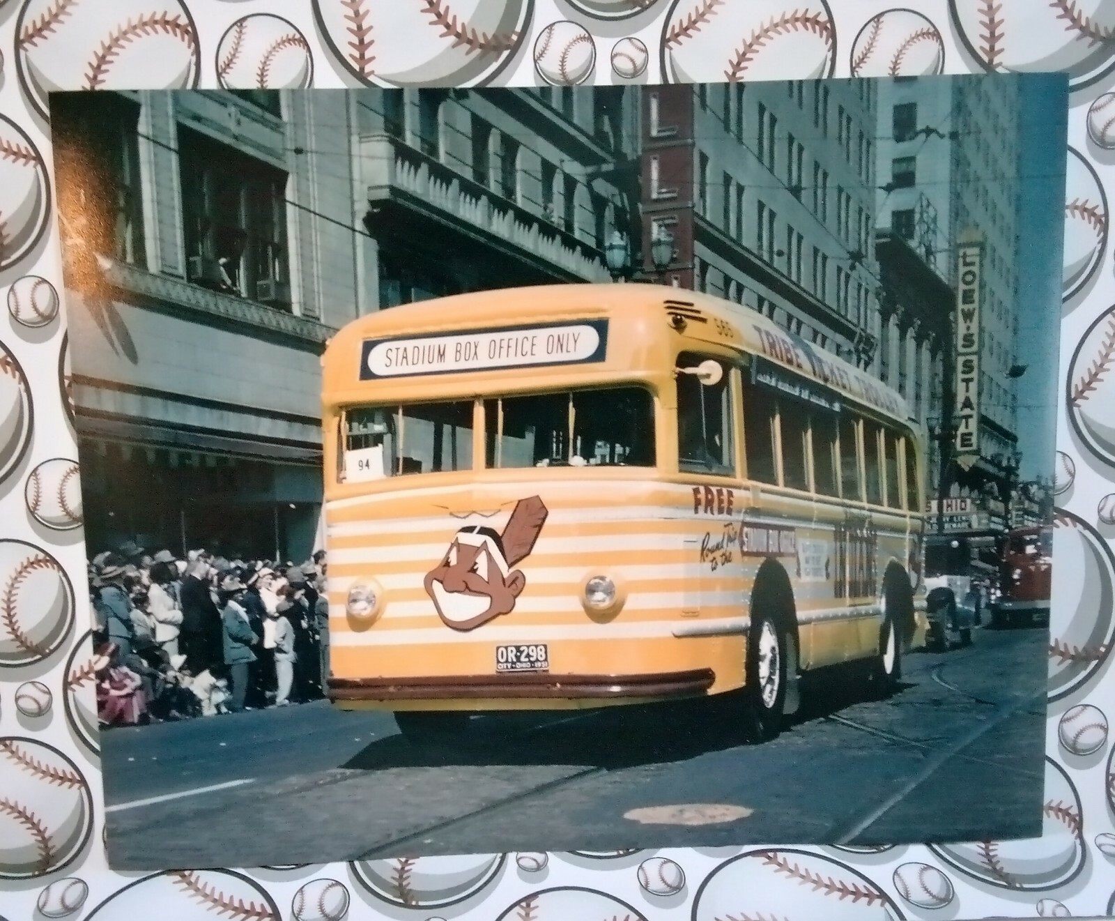 Lot of 2 CLEVELAND INDIANS Vintage Chief Wahoo Ticket Bus 8 x 10 Photos ...
